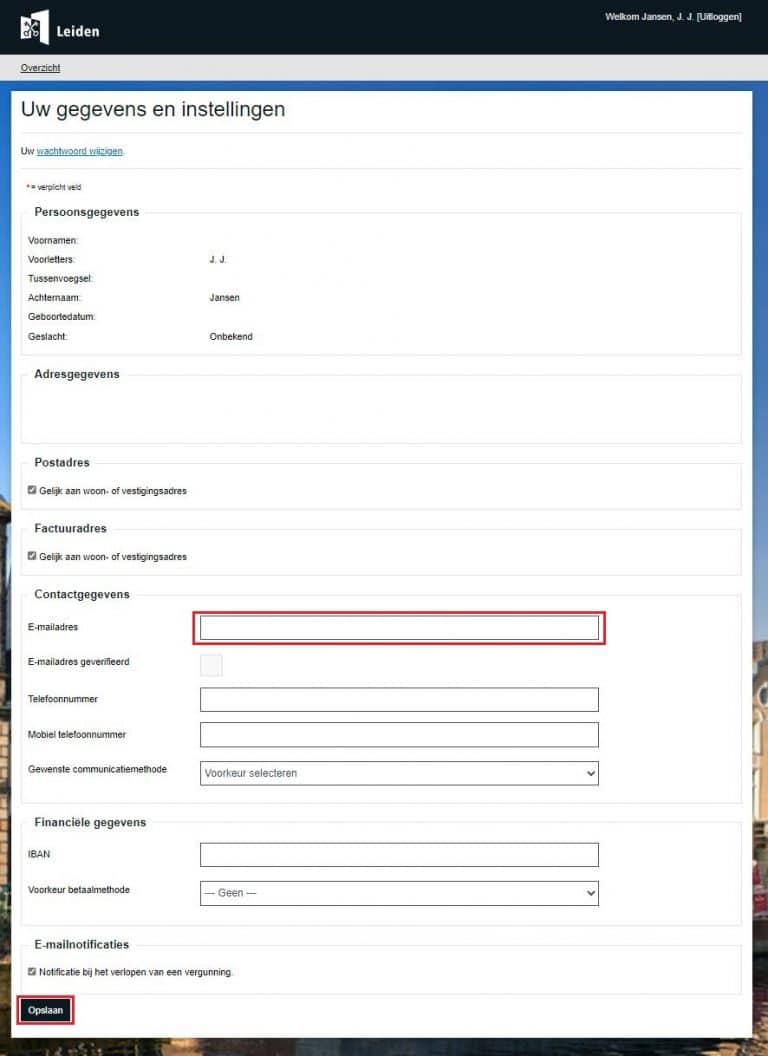 Ik wil een parkeervergunning voor bezoekers aanvragen - Gemeente Leiden
